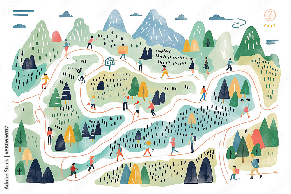 A routemap, that is designed to guide people through several phases, a ...