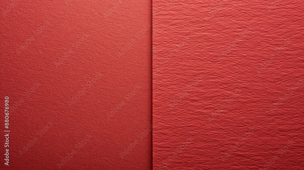 Close-up of textured red paper surface for backgrounds. One side is ...