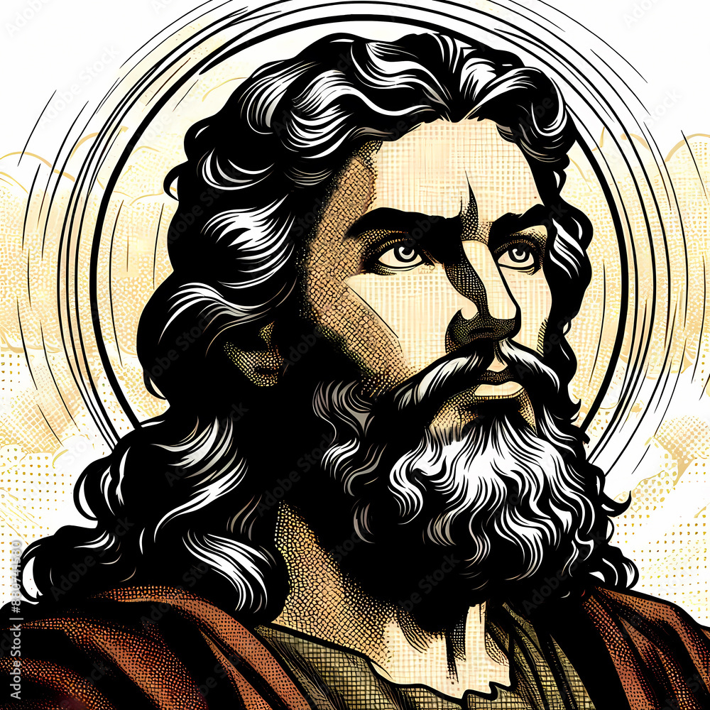 Stock-Illustration „John the Baptist – Graphic Novel Comic Illustration ...