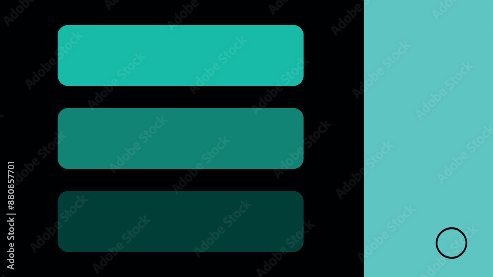 Presentation background turquoise and black color. Stylish solution for ...