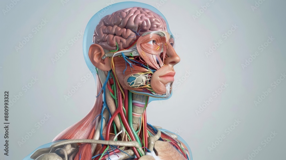 High-detail 3D model of the endocrine system, Human Body Anatomy ...
