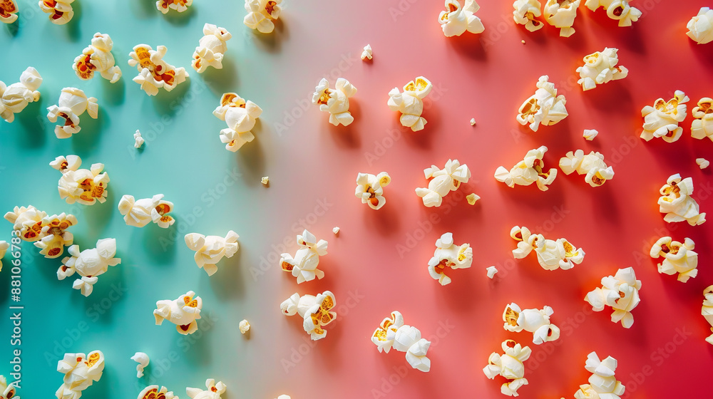 Background of Lots of Popcorn: The entire frame is filled with fluffy ...