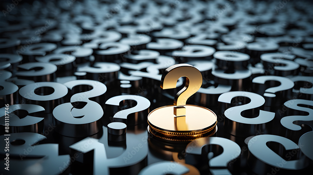 Question marks. Problems to solve concept., AI generated image, ai. AI ...