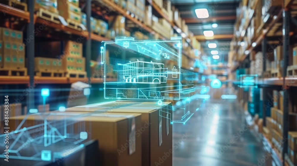 Smart warehouse management system using augmented reality technology to identify package picking ...