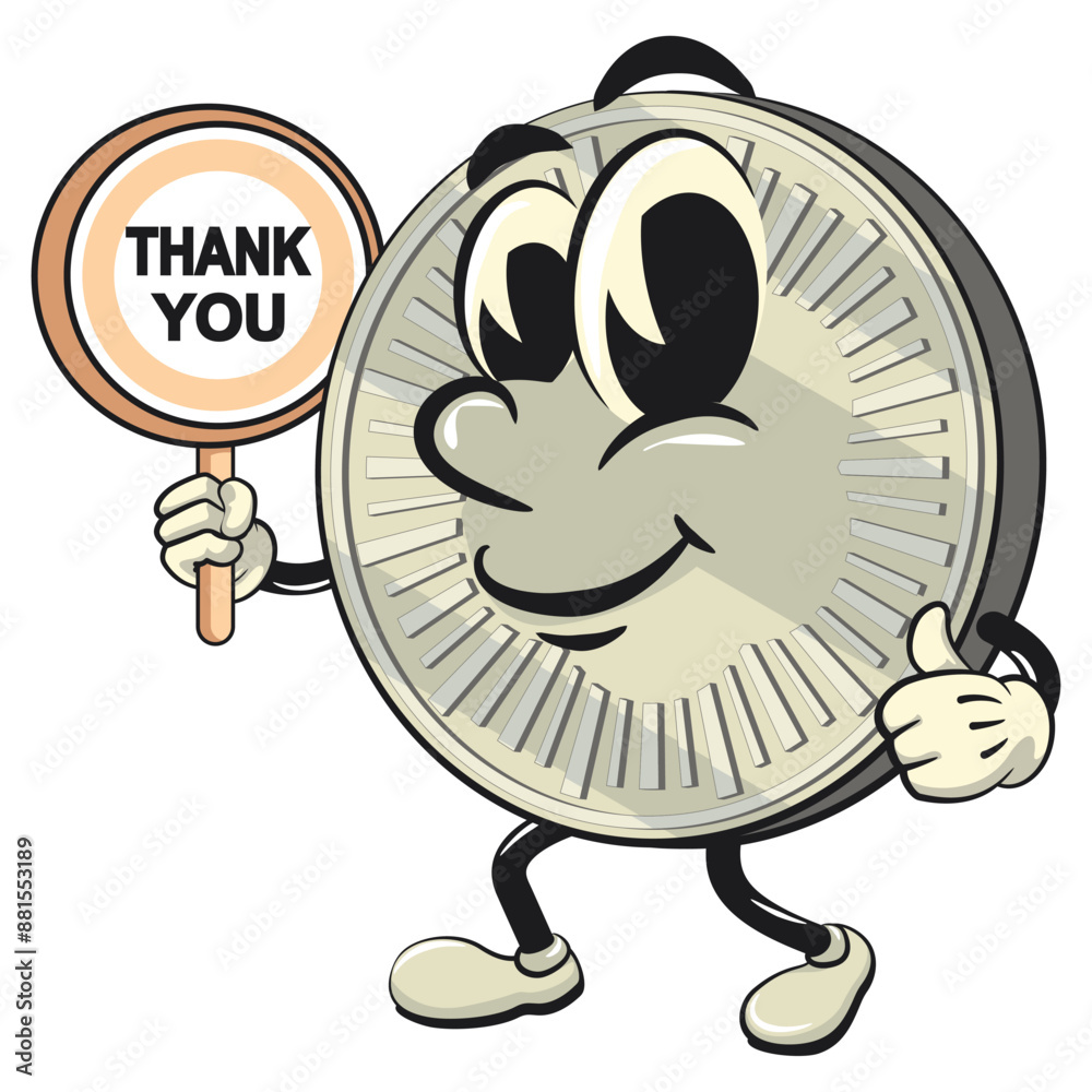 character of a coin money cartoon vector isolated clip art mascot ...