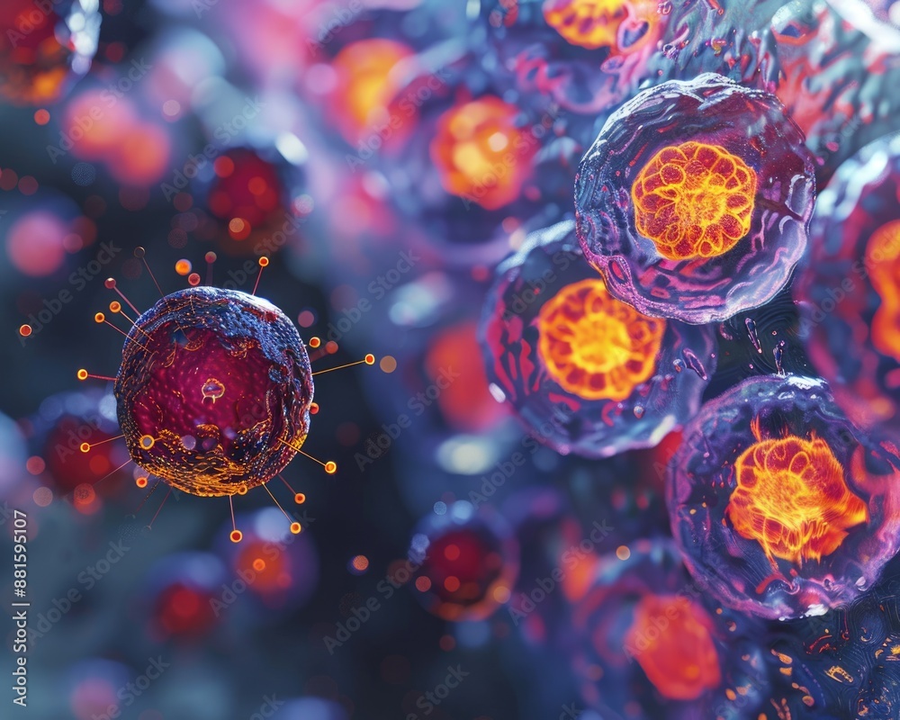 Insulin facilitating glucose entry into cells illustrated by receptors ...