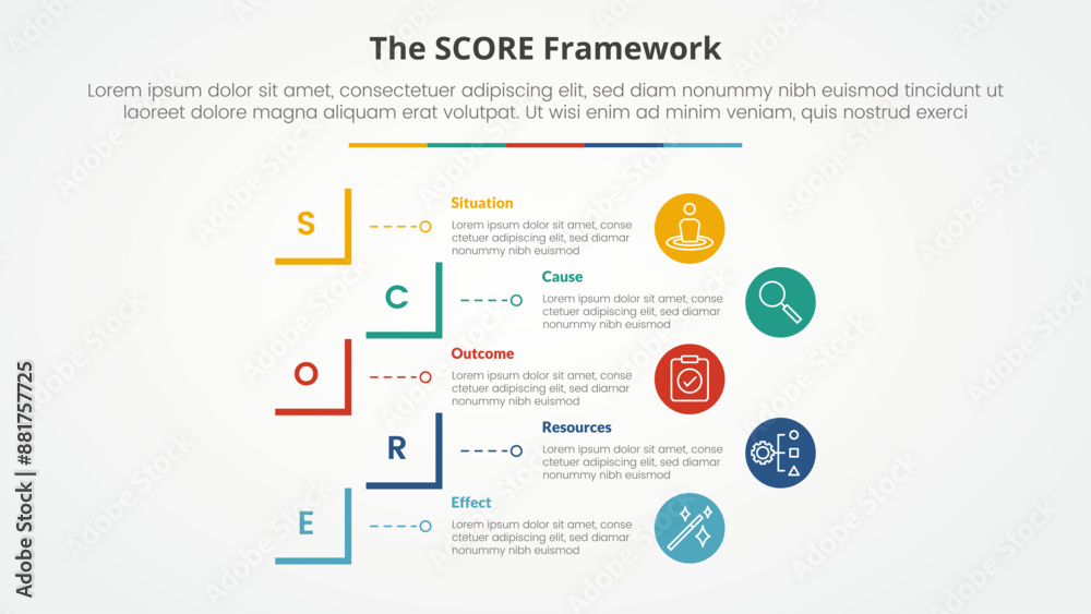 Стоковий вектор score model infographic concept for slide presentation ...
