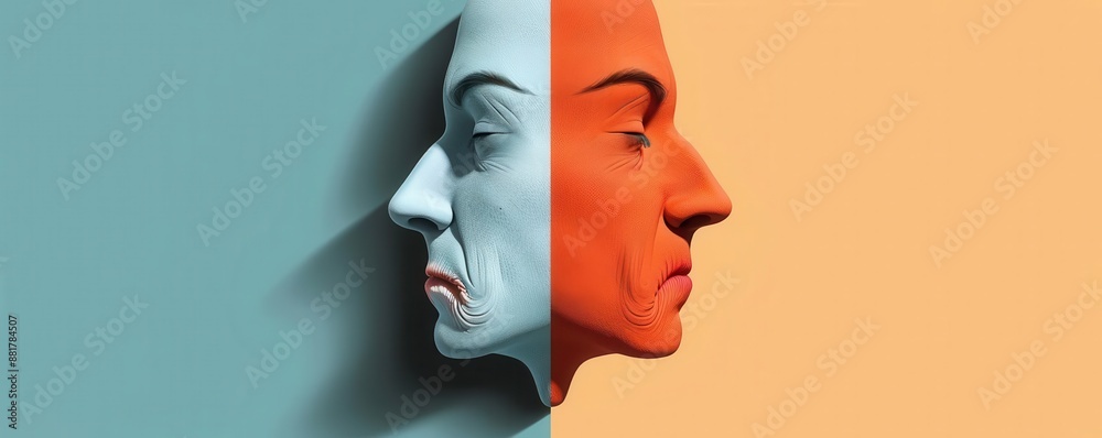 Wrinkle nose flat design side view theme disgust animation Split ...