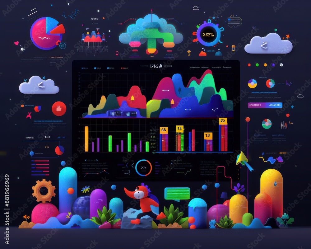 21. A digital infographic displaying statistics and information ...