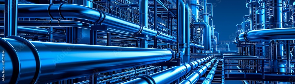 Outlined schematics of industrial operations, blueprint, monochrome ...