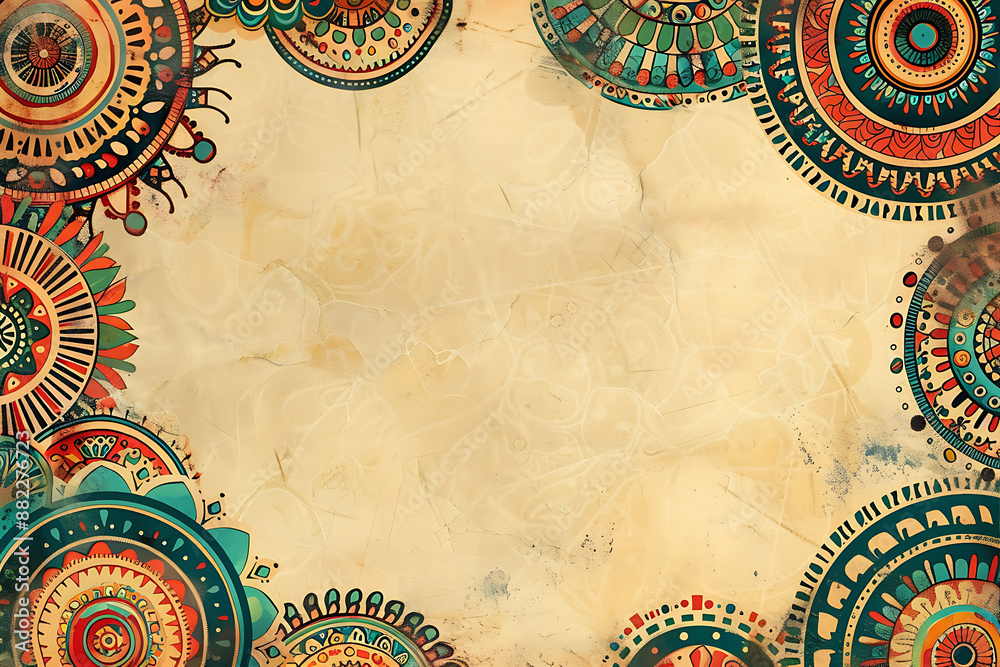 Africa patterned design. African background, banner with tribal ...