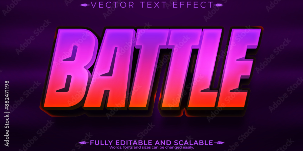 Battle text effect, editable war and combat customizable font style ...