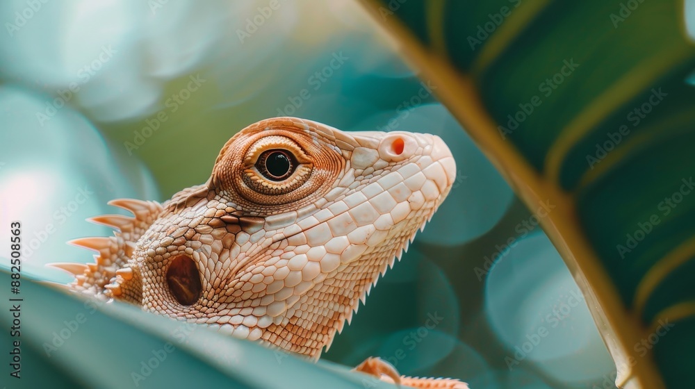 Reptile navigating its habitat with precision, instincts guiding each ...