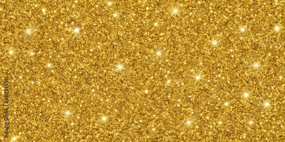 Seamless gold glitter texture isolated on golden background. Sparkle ...