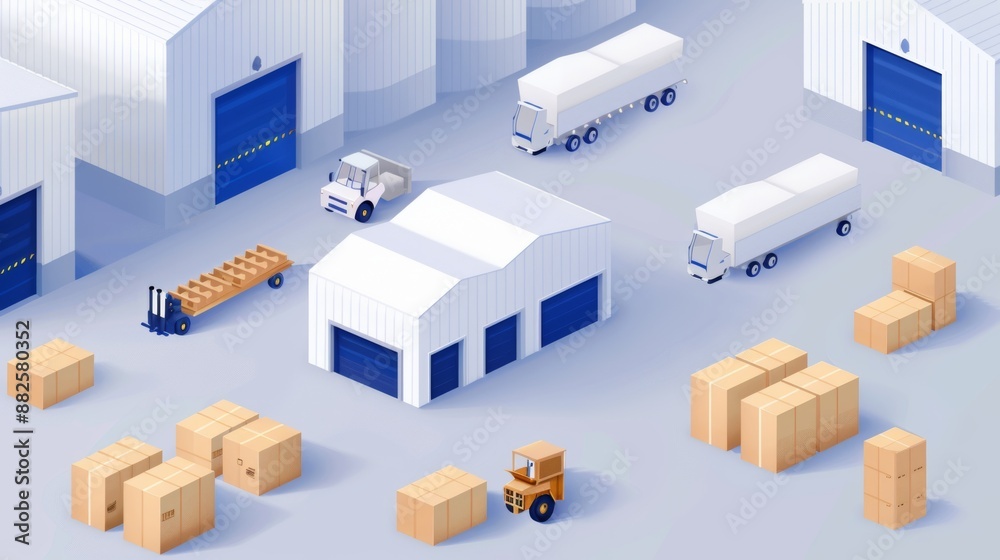 Overview of a manufacturing facility, highlighting key stages of ...