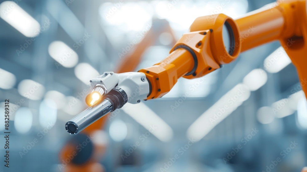 Cutting-edge manufacturing process, robots and humans collaborating for maximum yield and ...