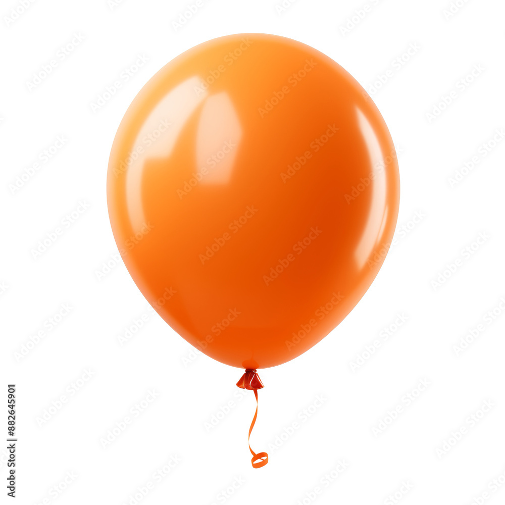 orange balloon isolated on transparent background cutout Stock Photo ...