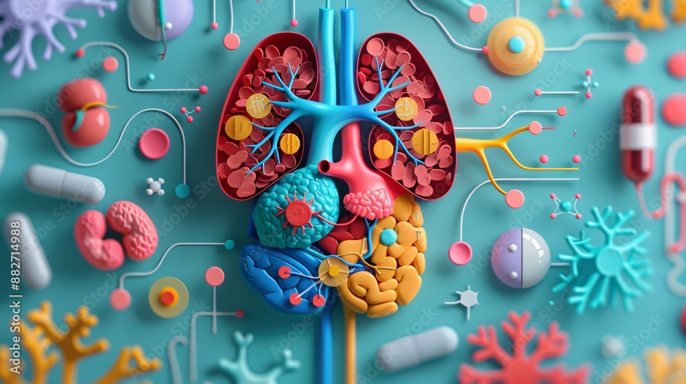 an educational poster depicting how cardiovascular kidney metabolic ...