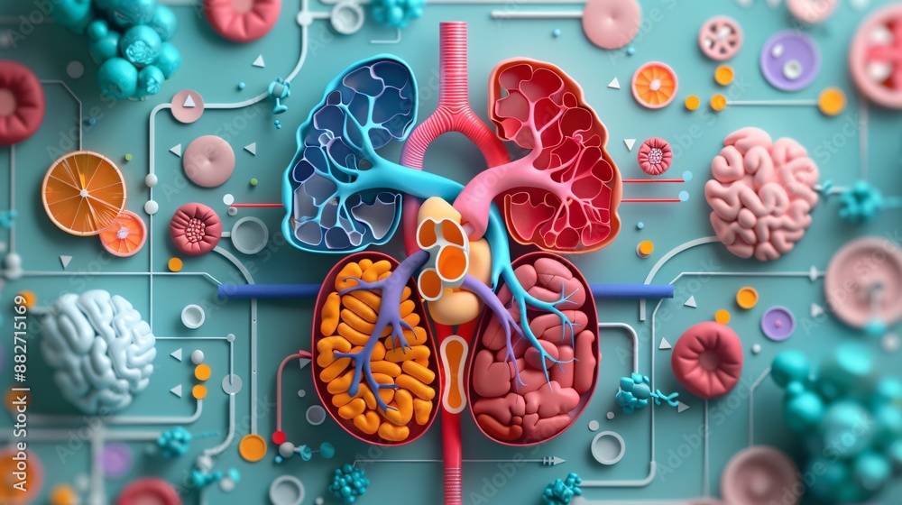 an educational poster depicting how cardiovascular kidney metabolic ...
