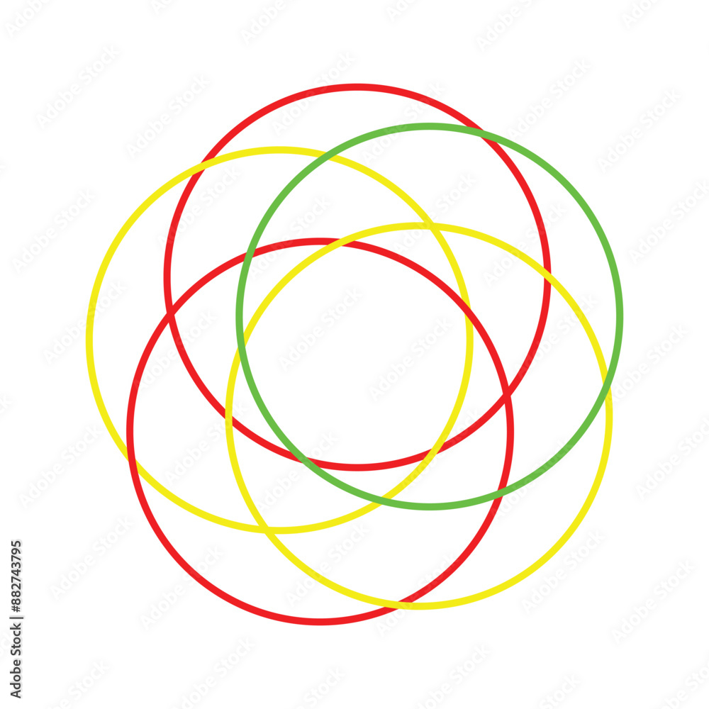 Venn diagram three overlapping circles chart. Business presentation ...