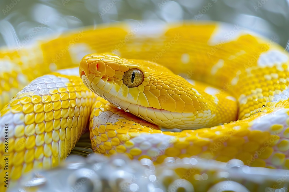 Ilustración de Stock Beauty of yellow snake Many species of snakes can ...