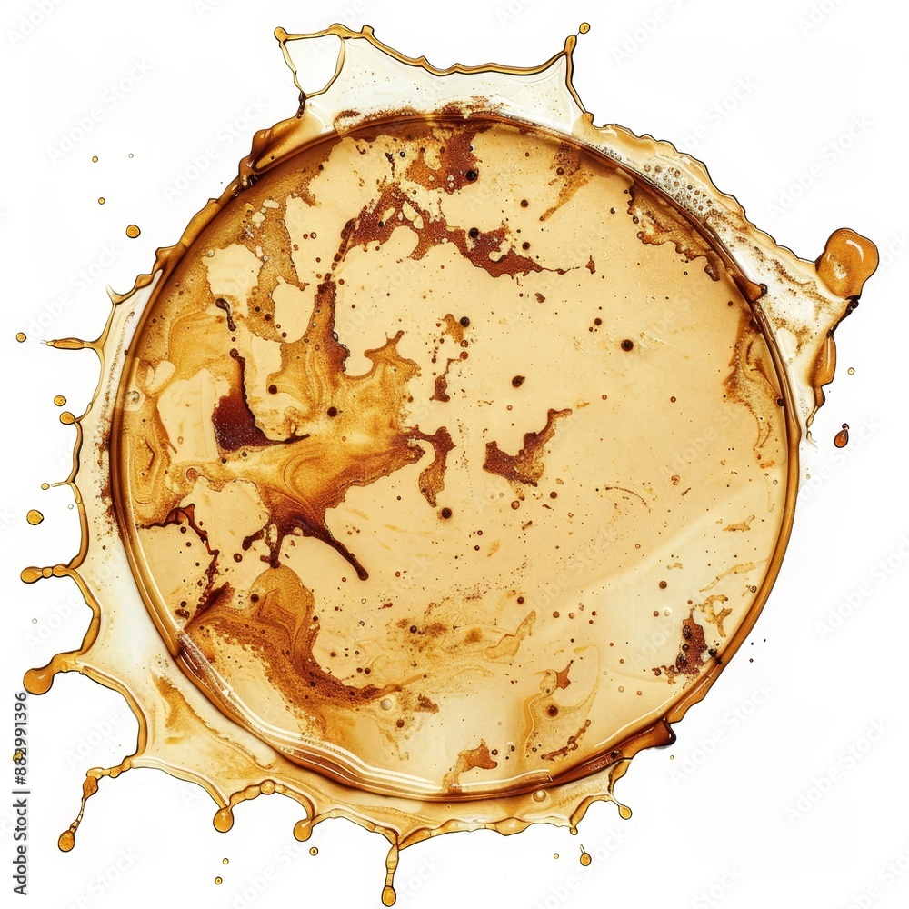 Coffee stains isolated on a white background. Coffee and Tea Stains ...