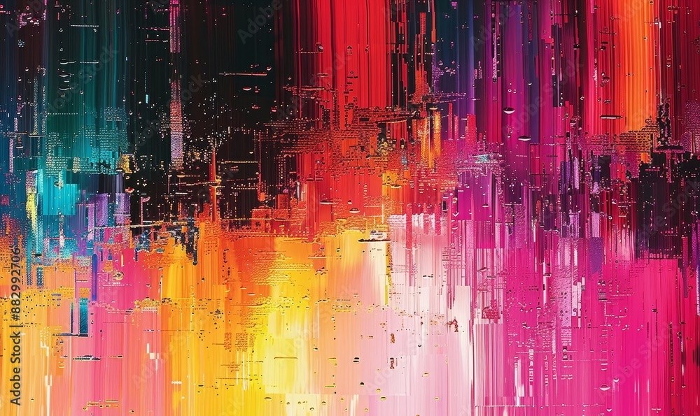 Glitch noise distortion of broken backgrounds, VHS effect, glitch ...