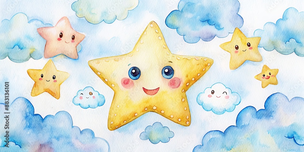 Whimsical cloud formations resembling amusing characters with ...