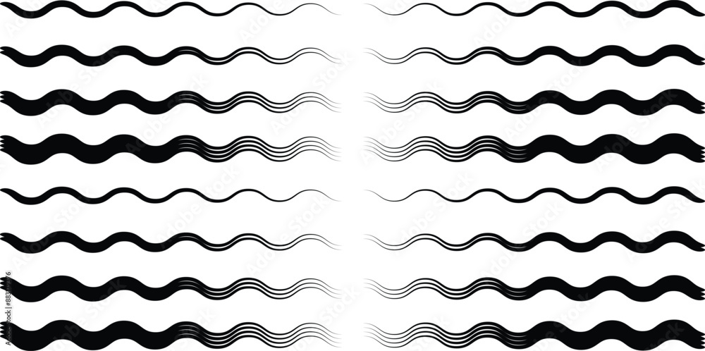 Set of underlines and highlight lines hand drawn vector. Hand drawn ...