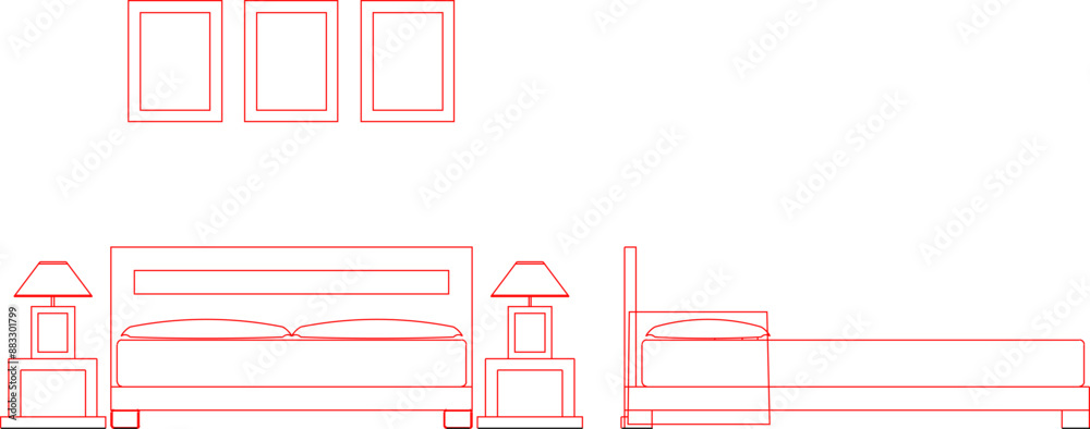 Sketch illustration silhouette vector detailed drawing interior ...