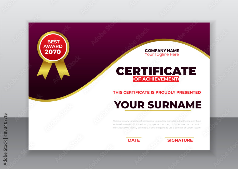 Modern certificate appreciation, Education certificate template, award ...