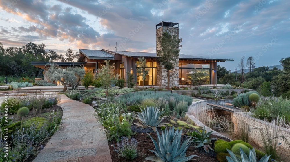 Ranch-style home with an outdoor botanical laboratory for studying and ...