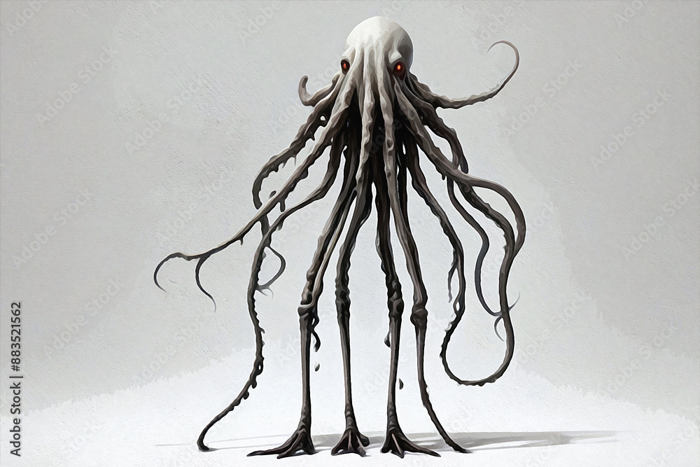 Stock-Illustration „Generative ai of Concept Art of Skinny Ghostly ...