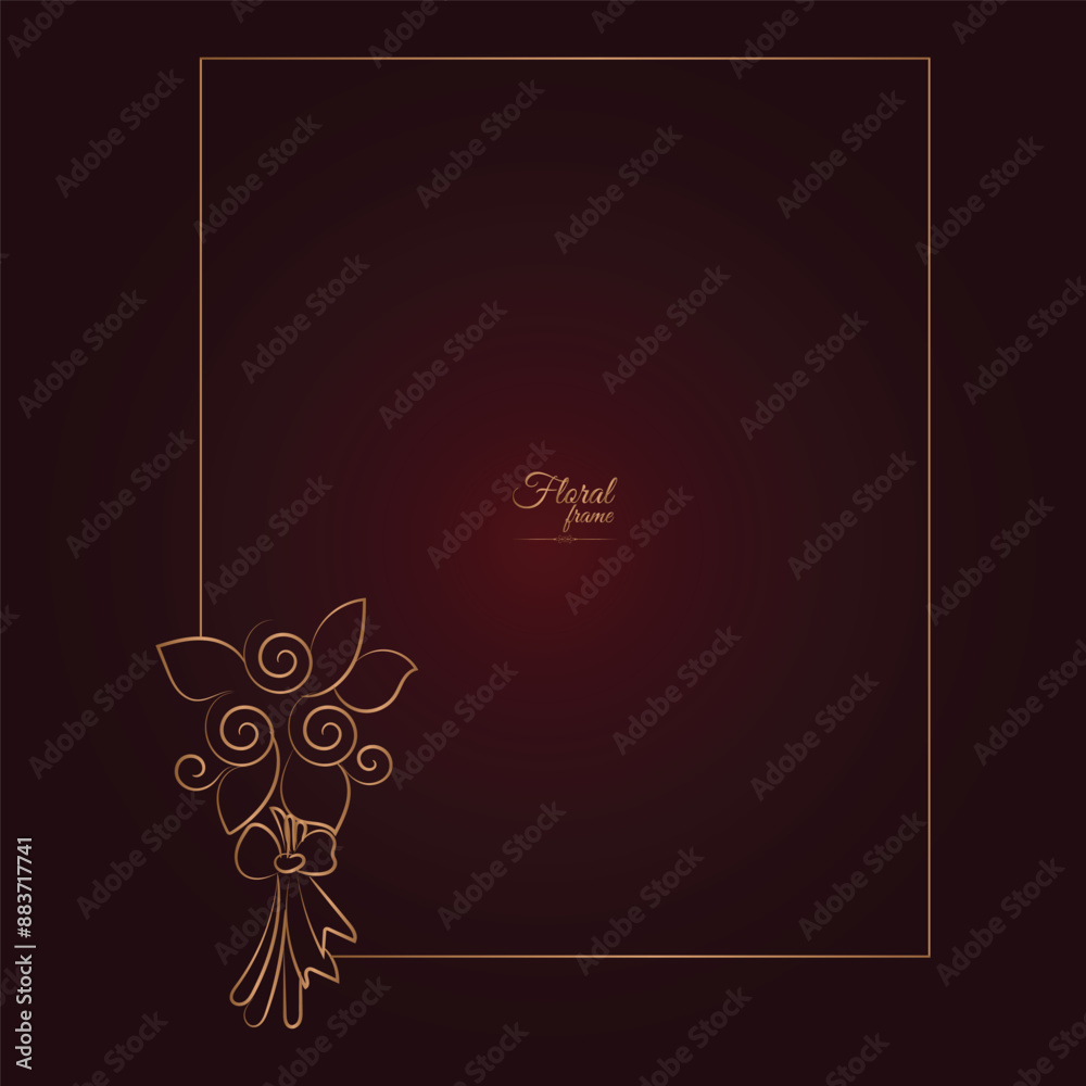 Golden Border Warm Color Border Frame Picture Frame Gold And luxury ...