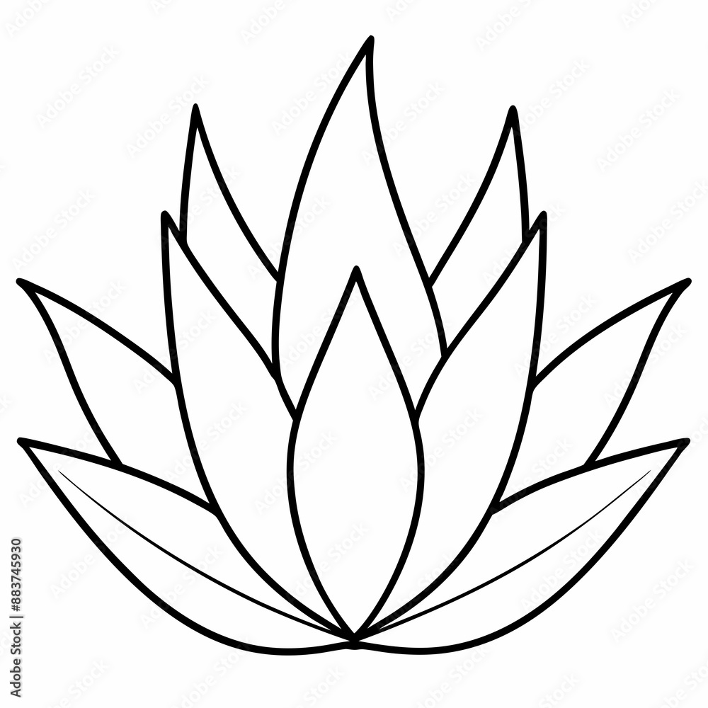 Agave vector silhouette illustration Stock Vector | Adobe Stock