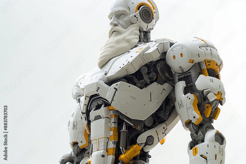 Majestic Robotic Statue of Realistic Greek God Zeus, Elegant and ...