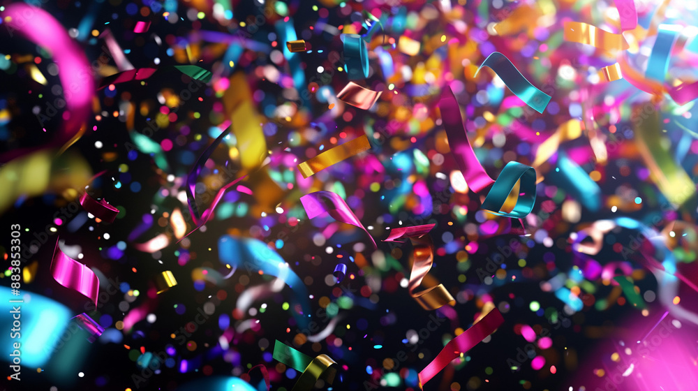 Animated Confetti Burst An animation of confetti bursting out of a ...