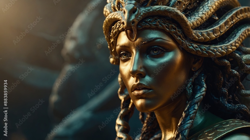 Medusa's Bronze Warrior Look Pretty intense gaze of Greek Mythology ...