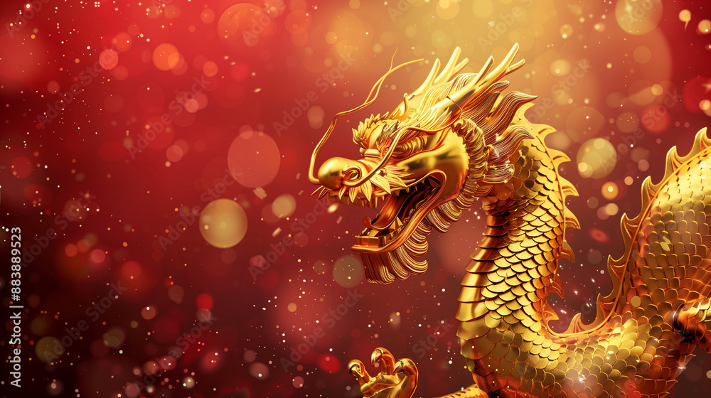 golden dragon, dragon, mythical creature, Chinese dragon, fantasy ...