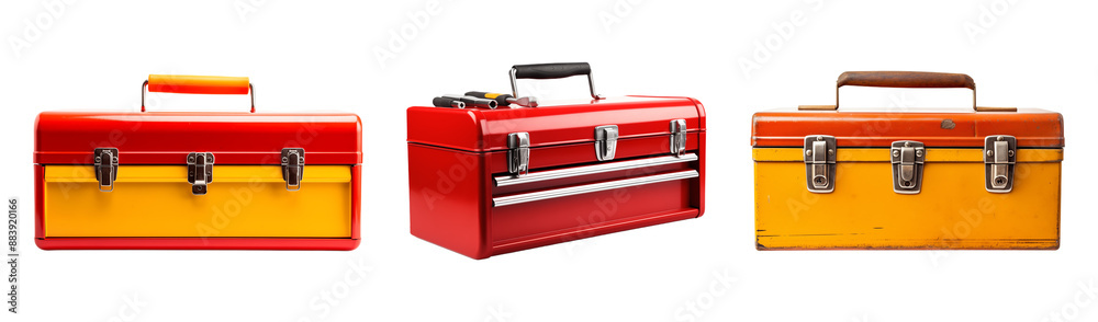 Tool box set many angle isolated on transparent background clipping ...