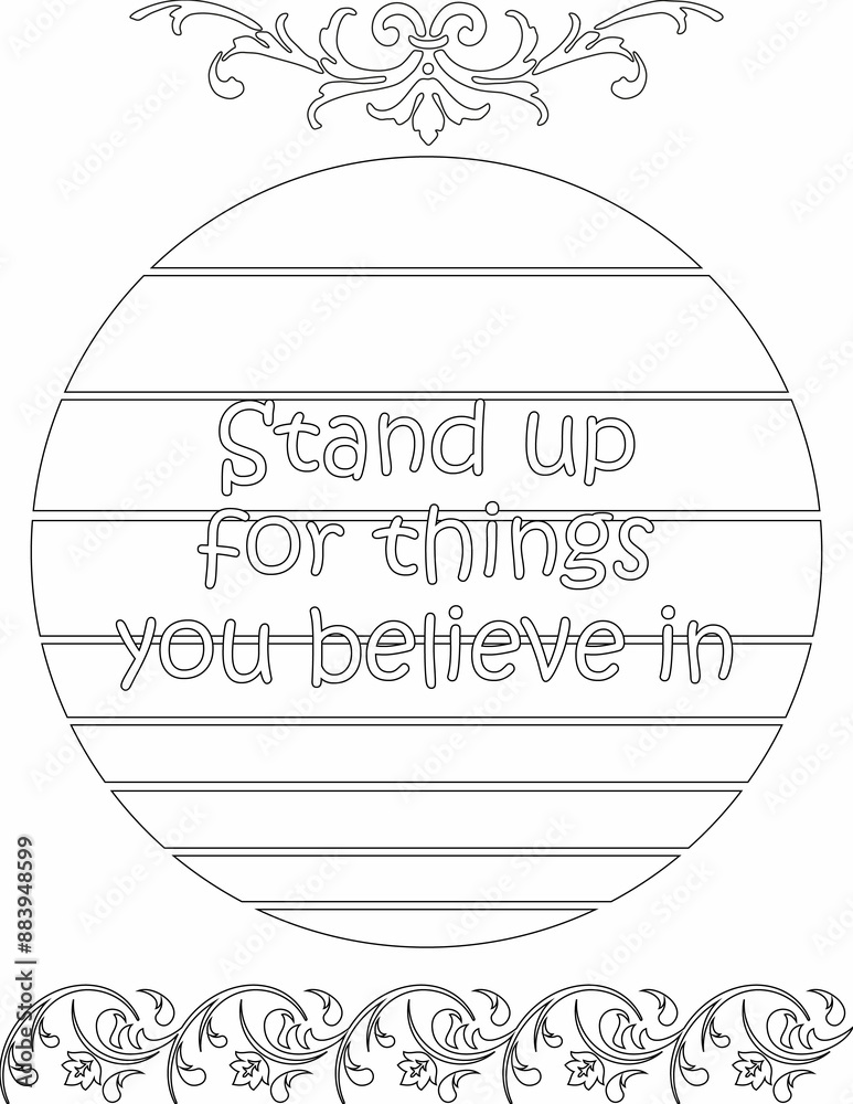 Printable inspirational coloring page for kids and adults with ...