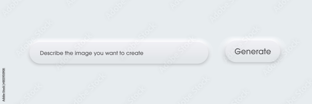 Generative Ai Bar Input Prompt As Commands For Create White Generate