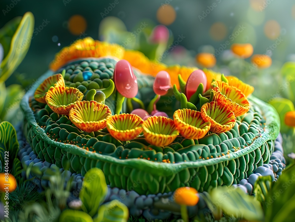 Detailed 3D Rendering of Guard Cell in Plant Anatomy Showcasing Stomata ...