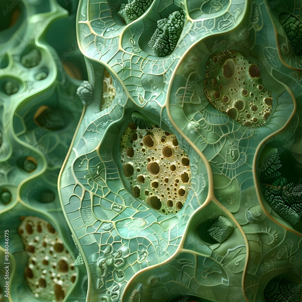 Intricate Microscopic Structures of Palisade Mesophyll Cells in Leaf ...