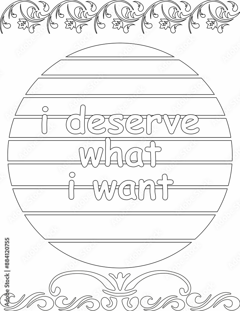 Ilustración de Stock Printable motivational coloring page for kids and ...