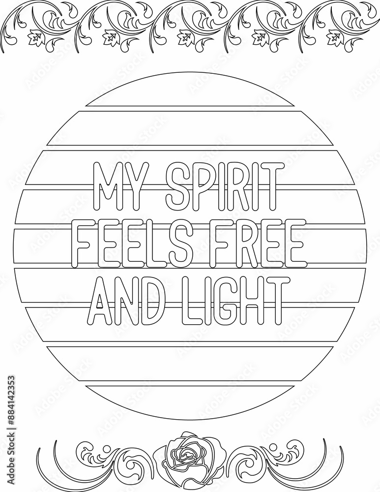 Stock-Illustration „Printable motivational coloring page for kids and ...