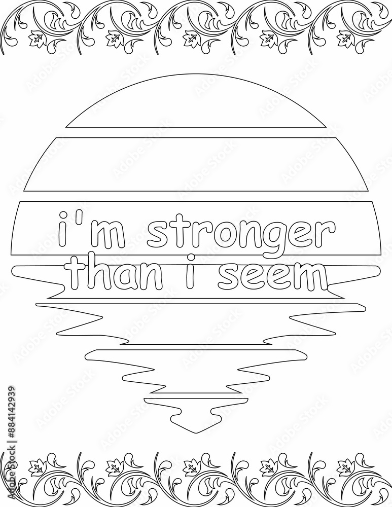 Ilustración de Stock Printable motivational coloring page for kids and ...