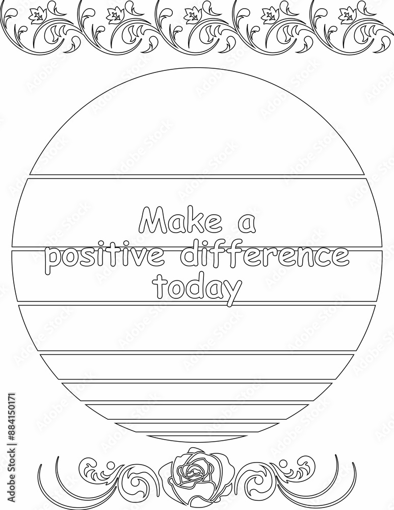 Printable motivational coloring page for kids and adults with ...