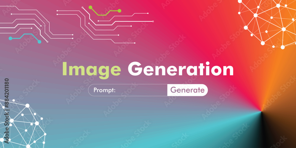 Generative AI (artificial intelligence) technology web banner concept ...