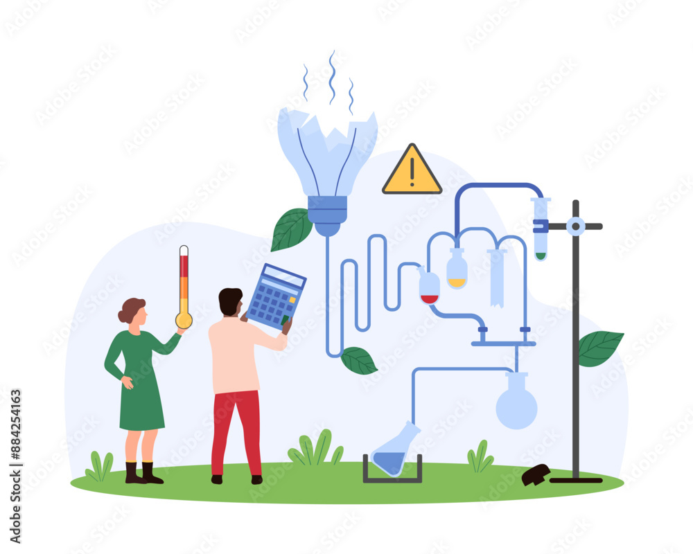 Error in science research, failure of chemical laboratory experiment, difficulty or innovation ...